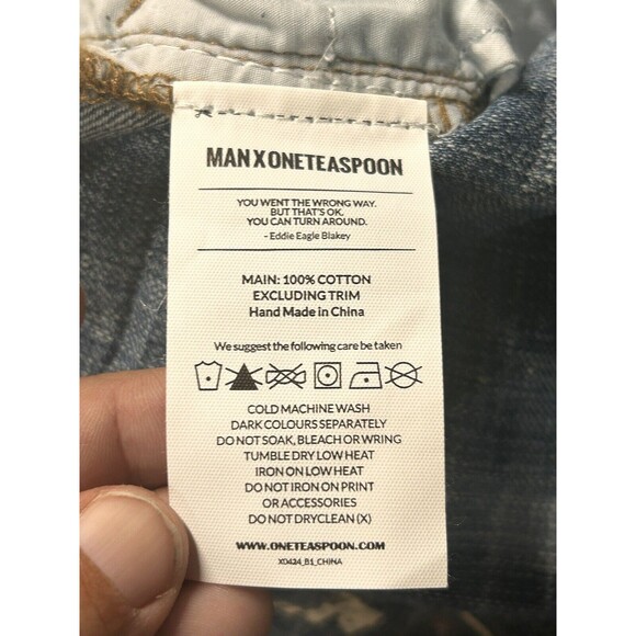 One Teaspoon | Jeans | Nwt Man X One Teaspoon 34r Mr Browns Blue Suede ...